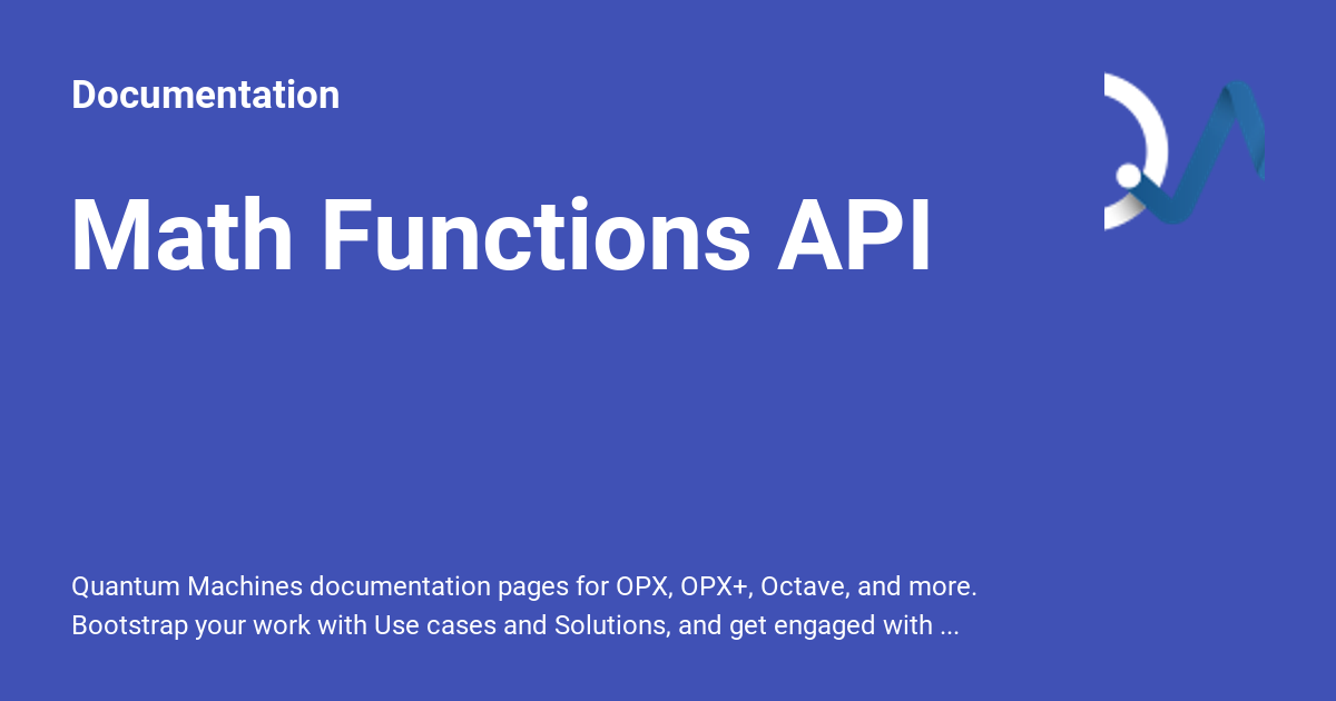 Math Functions API - Documentation