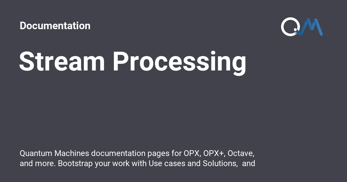 Stream Processing - Documentation