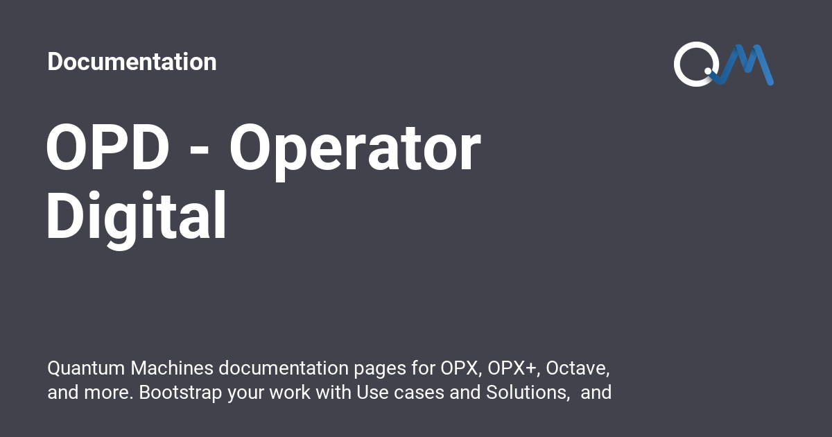 OPD - Operator Digital - Documentation
