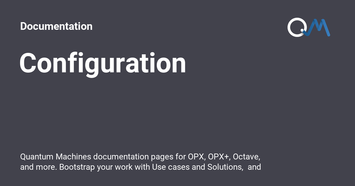 Configuration Documentation