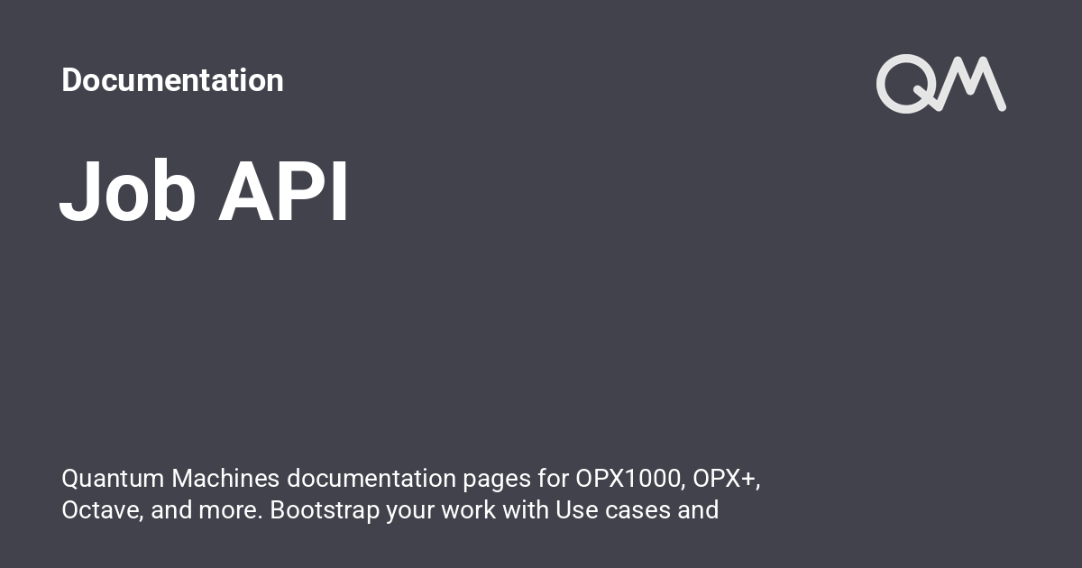 Job API - Documentation