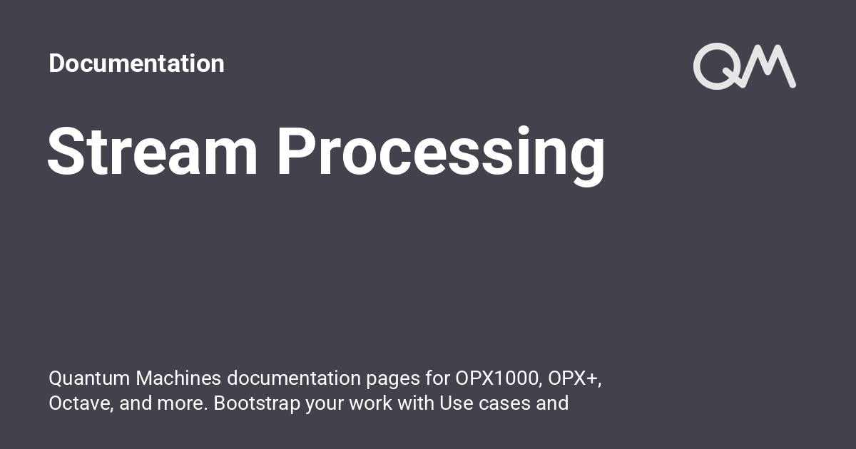 Stream Processing - Documentation