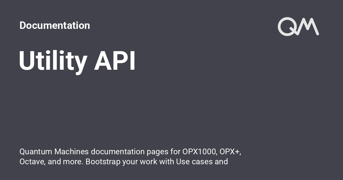 Utility API - Documentation
