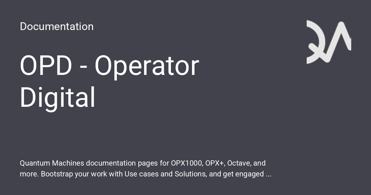 OPD - Operator Digital - Documentation